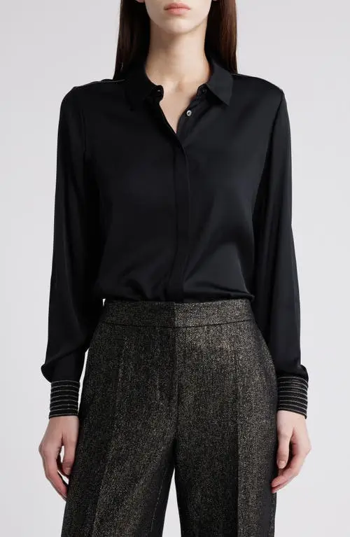 Kobi Halperin Bead-detailed Silk Georgette Shirt