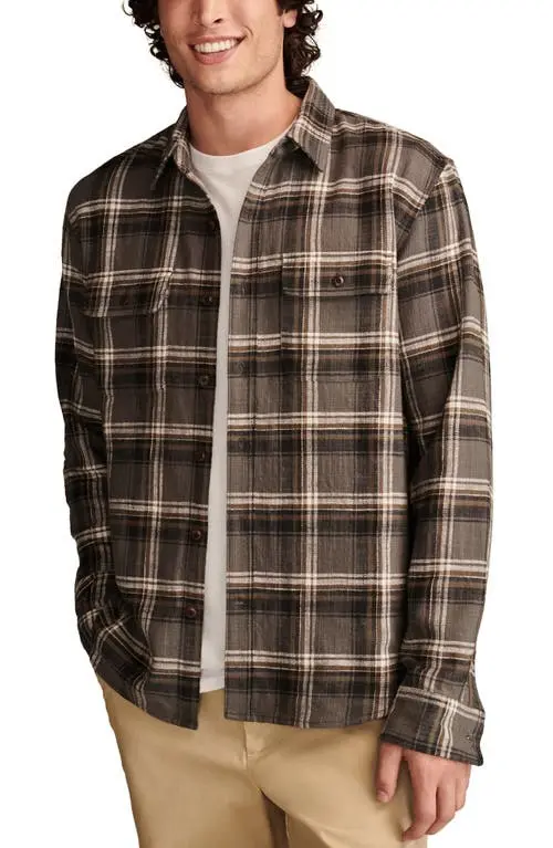 Lucky Brand Plaid Big Slub Twill Button-up Shirt - Black Multi