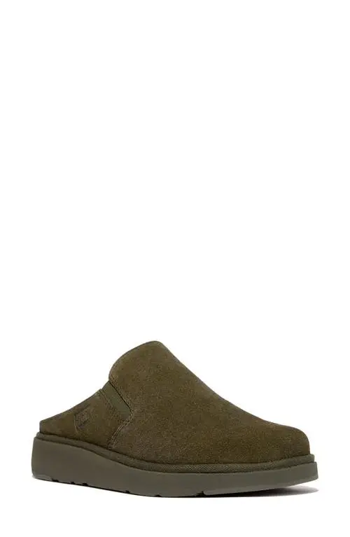 Fitflop Suede Mule - Deep Olive