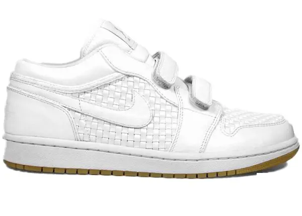 JORDAN 1 Velcro Premierin Sneakers - Platinum/white