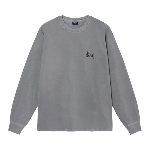 StÜssy Basic Pigment Dyed Long-sleeve Tee - Grey