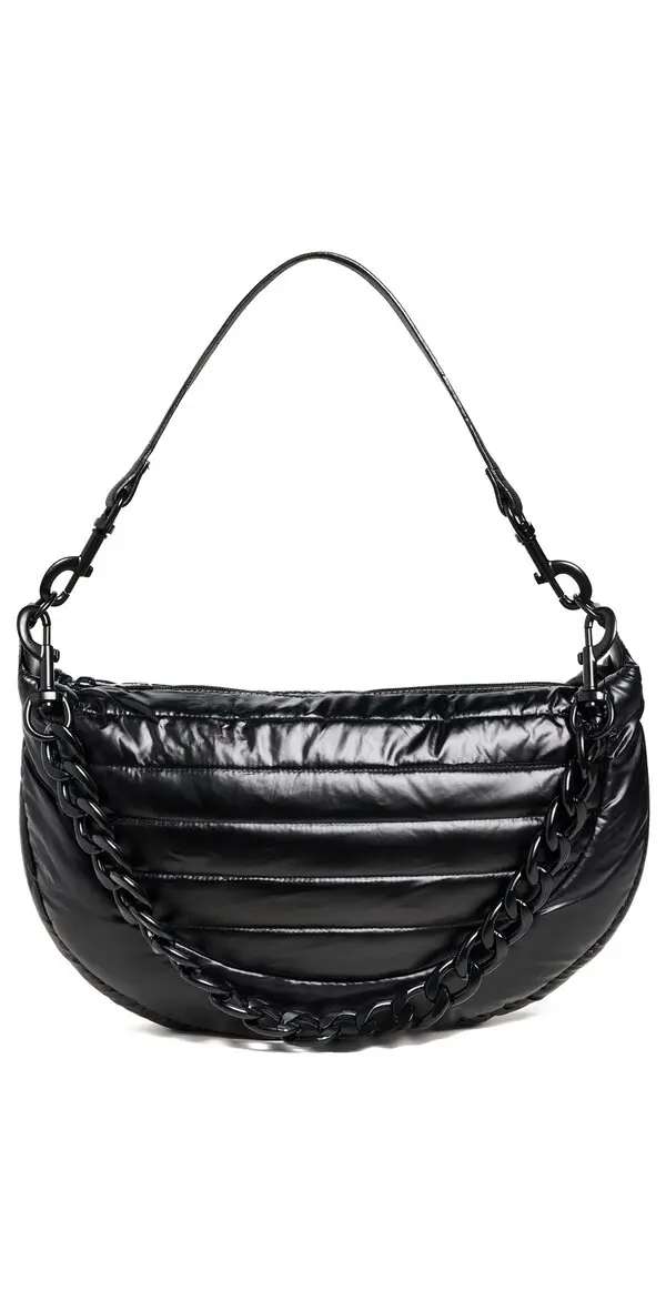 THINK ROYLN Elton Hobo Crossbody Bag - Pearl Black