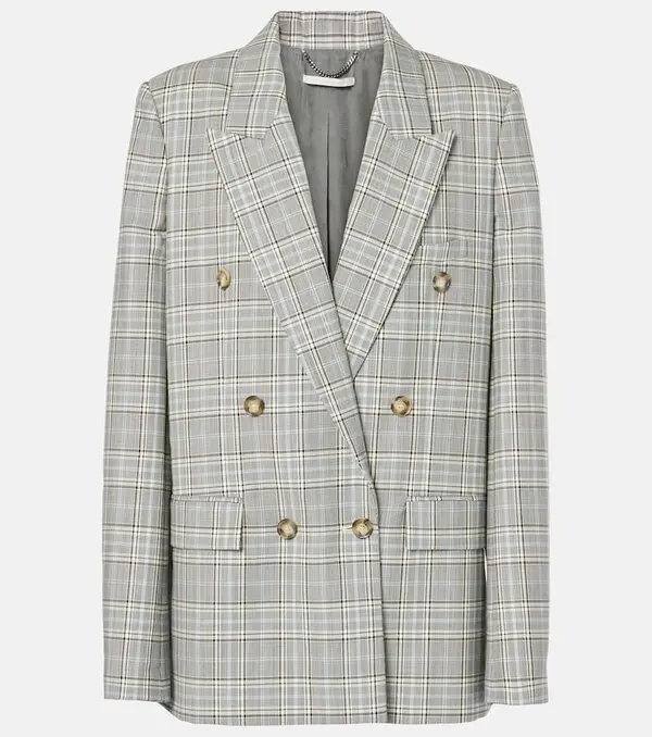 Stella McCartney Prince Of Wales Check Wool Blazer - Multicoloured
