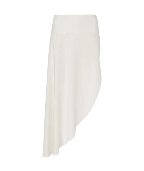 Alaïa Asymmetric Midi Skirt - White