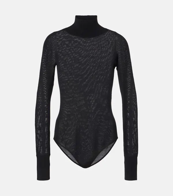 Alaïa Sheer Bodysuit - Black