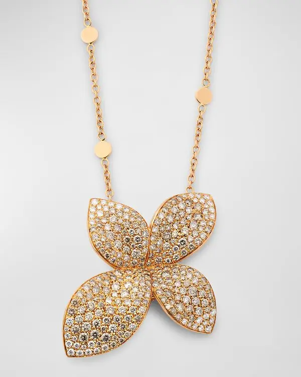 Pasquale Bruni Giardini Segreti Flower Pendant Necklace - Diamond