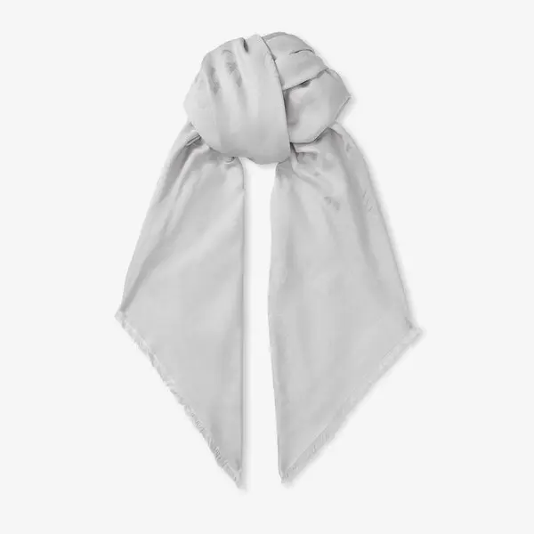JIMMY CHOO Emani Silk Scarf - Ash