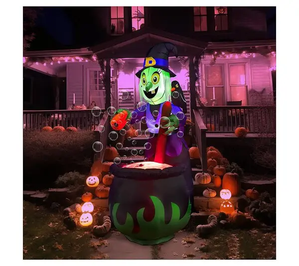 SYNCFUN 6 Ft Halloween Inflatable Witch