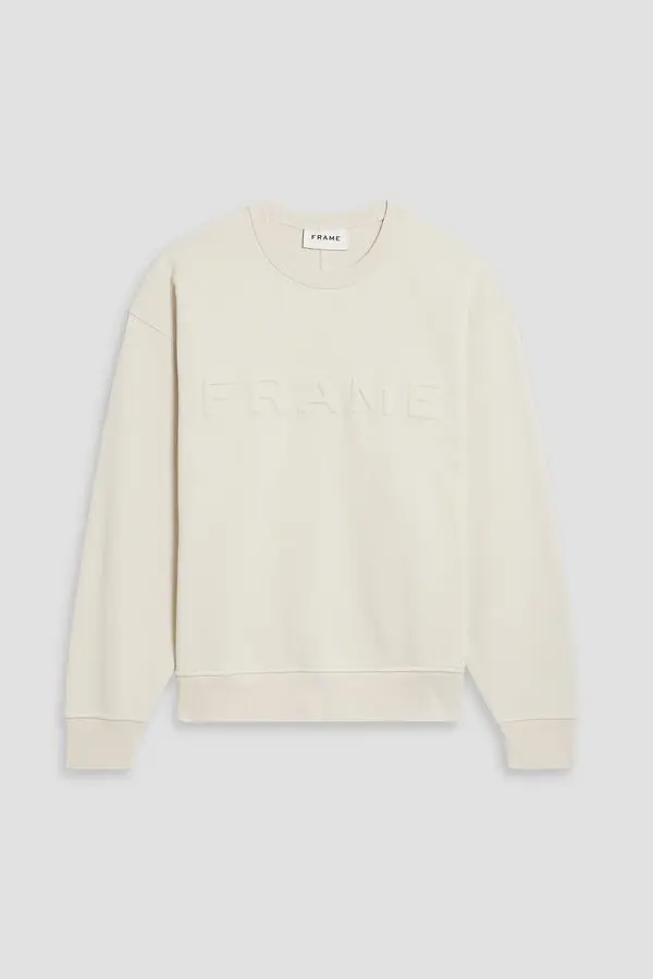 FRAME Logoembossed French Cottonterry Sweatshirt
