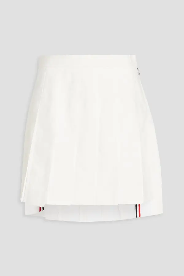Thom Browne Pleated Linen Mini Skirt