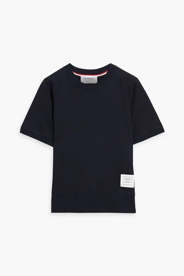 Thom Browne French Cotton-terry Sweatshirt - Midnight Blue