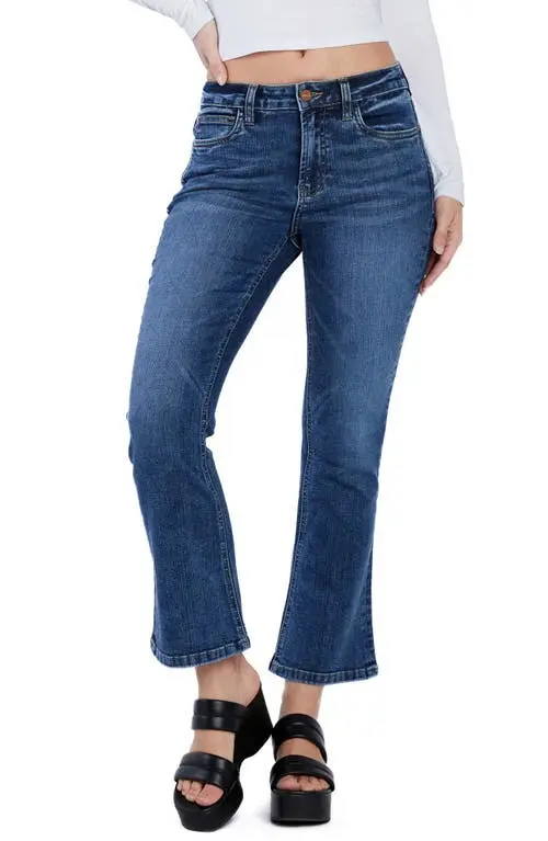 HINT OF BLU High-rise Ankle Flare Jeans - Main Character Blue