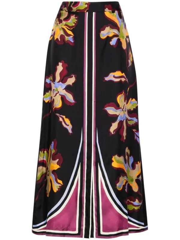 Dorothee Schumacher Silk Twill Midi Skirt