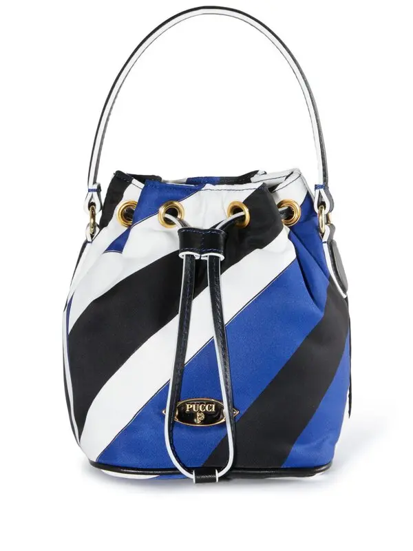 Emilio Pucci Leather Bucket Bag - Blue