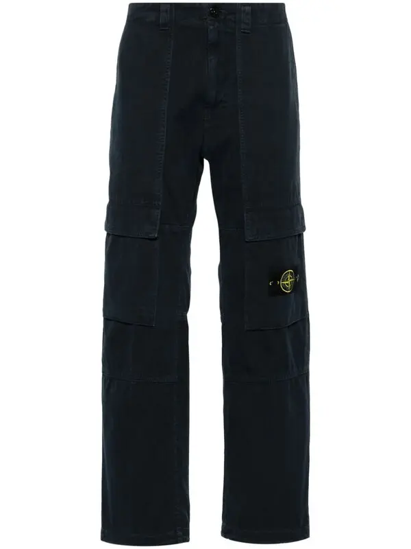 Stone Island Canvas Cargo Pants - Blue