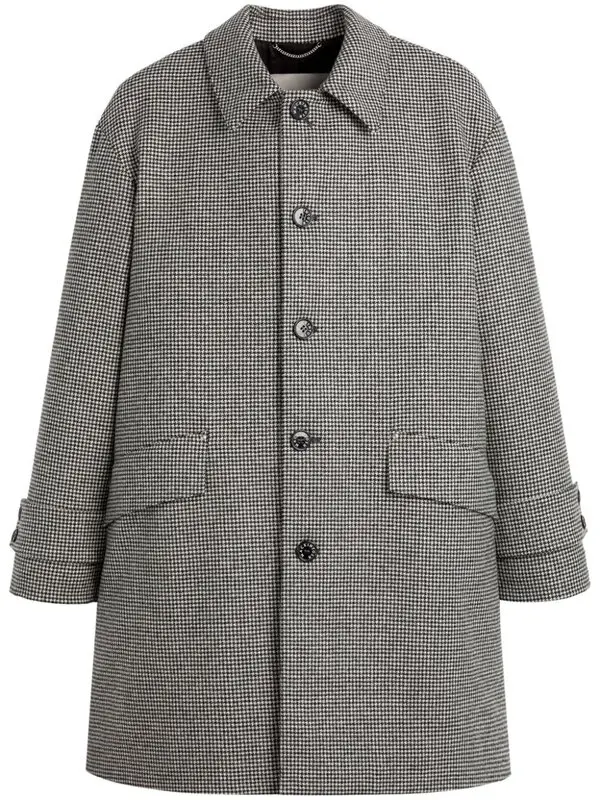 Mackintosh Humbie Houndstooth Wool Coat