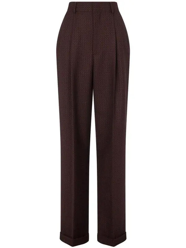Moschino Geometric-print High-rise Trousers