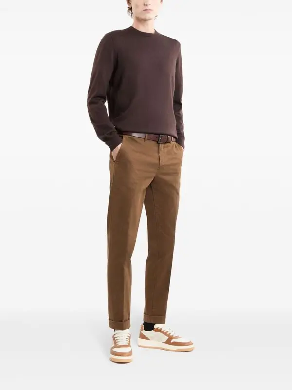 FAY Crew Neck Sweater - Brown