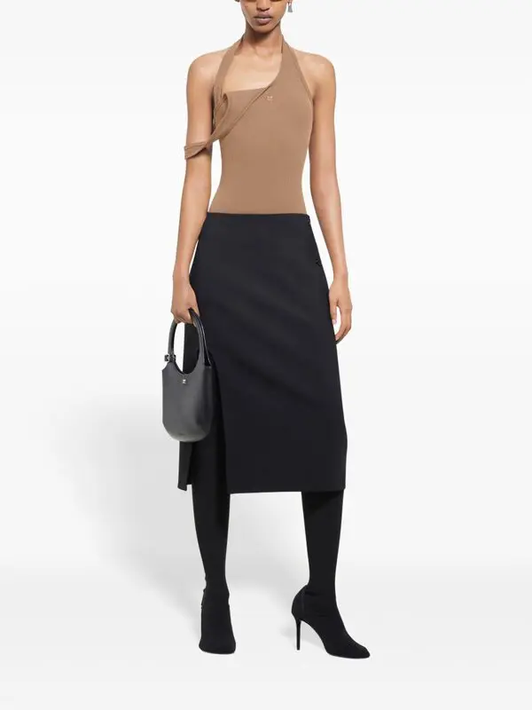 COURREGES 90's Asymmetric Ribbed Tank Top