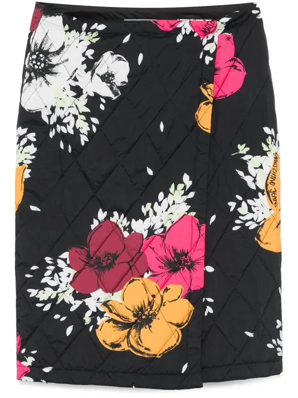 MOSCHINO JEANS Floral Print Wrap Midi Skirt