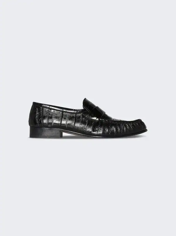 The Row 25mm Soft Eel Leather Loafers - Black | Editorialist