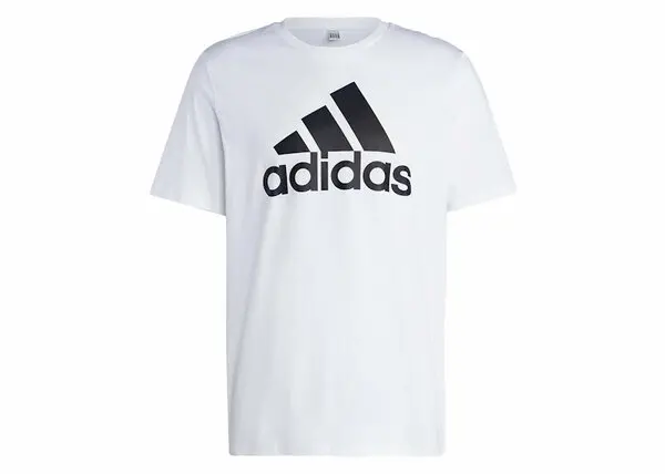 Adidas Essentials Single Jersey Big Logo Tee Shirt - White