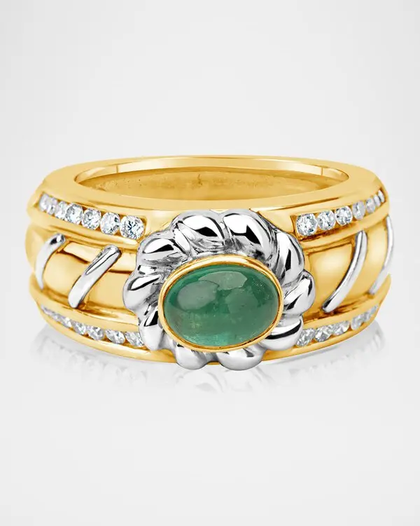 ANDREOLI 18k Gold Ring With And Diamonds