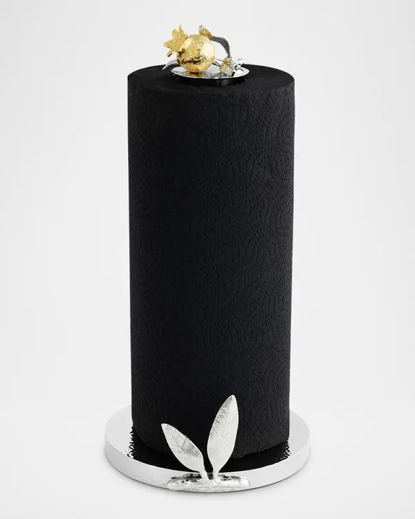 Michael Aram Pomegranate Silver & Gold Paper Towel Holder