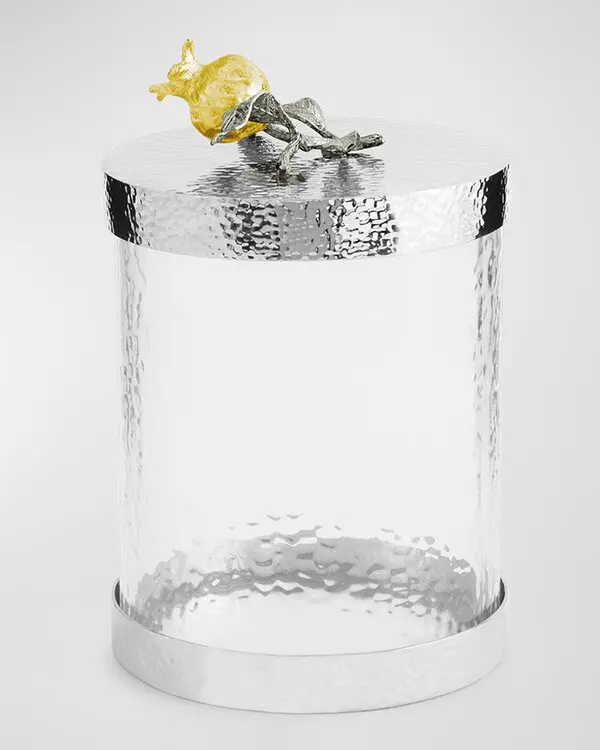 Michael Aram Pomegranate Silver & Gold Small Canister