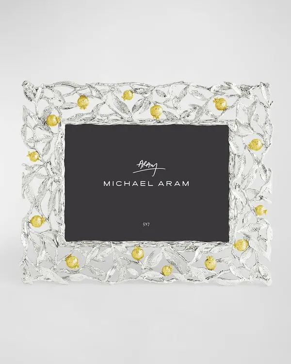 Michael Aram Pomegranate Silver & Gold Picture Frame, 5" X 7