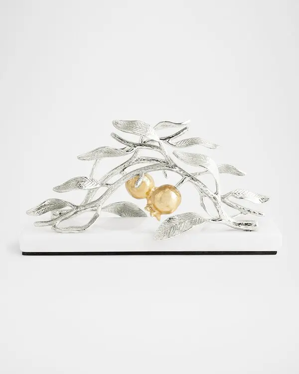 Michael Aram Pomegranate Silver & Gold Vertical Napkin Holder