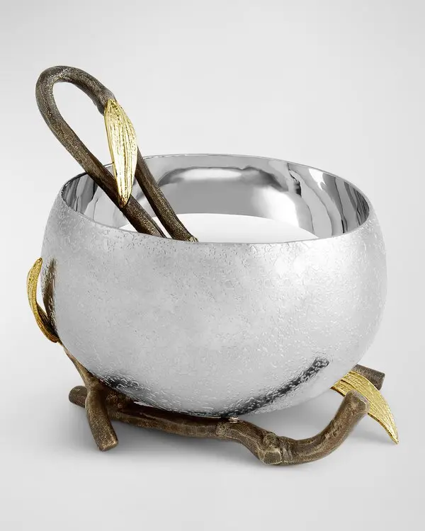 Michael Aram Zen Garden Nut Bowl With Spoon