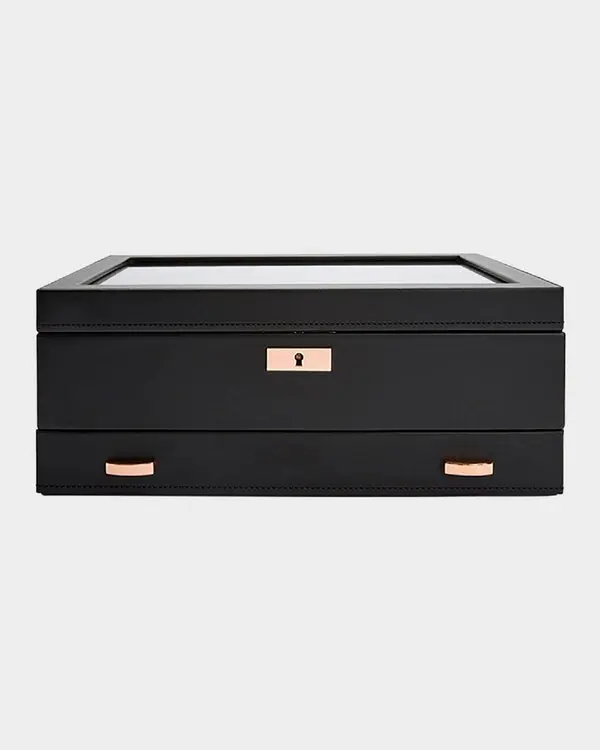 Wolf Axis 10-piece Watch Box With Drawer - Copper