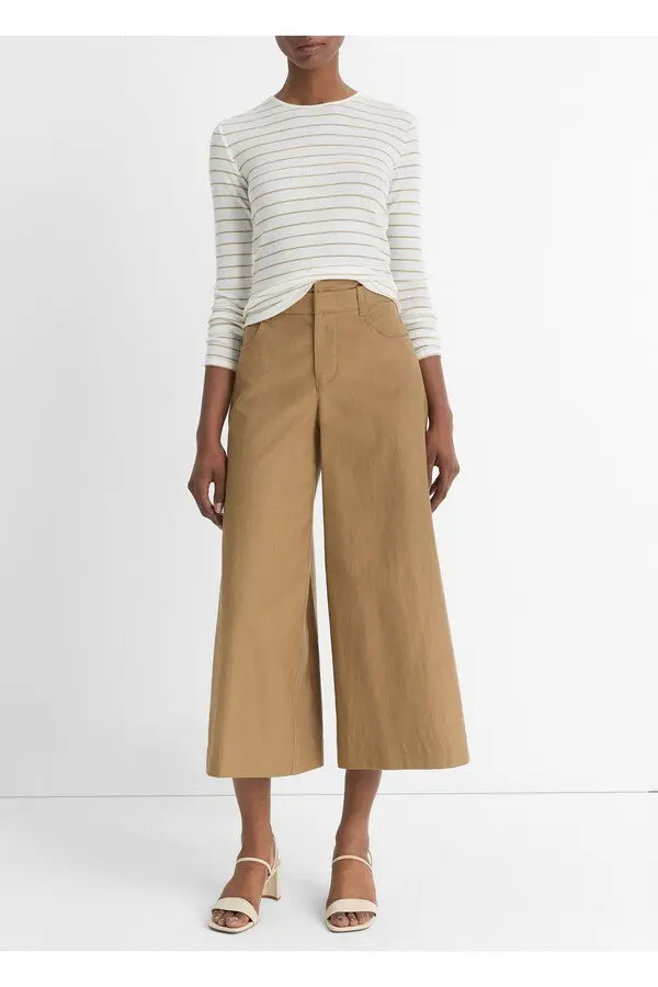 Vince Ribbed Long-sleeve T-shirt - Stripe