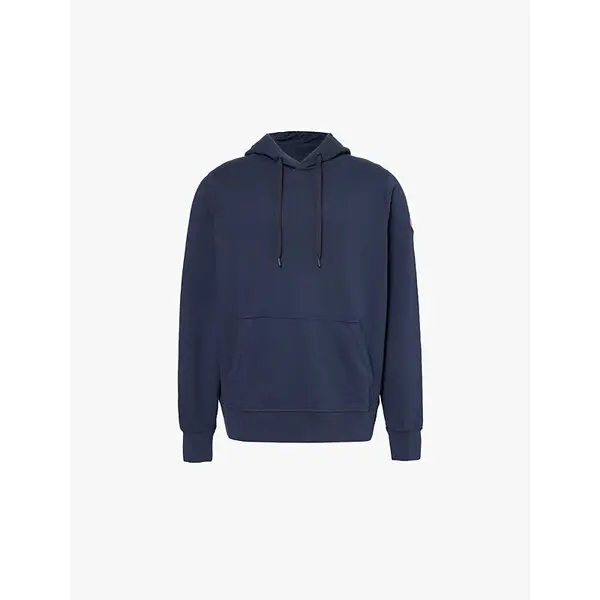 Canada Goose Huron Brand-patch Cotton-jersey Hoody - Atlantic Navy