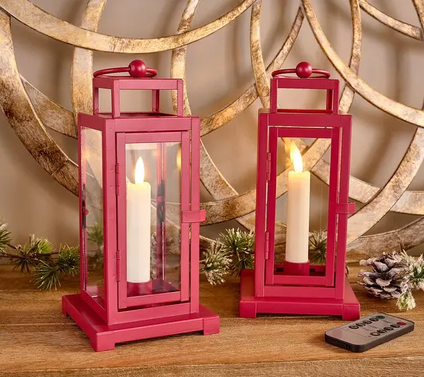 HOME REFLECTIONS As Is Indoor/outdoor Set Of 9' Lanterns