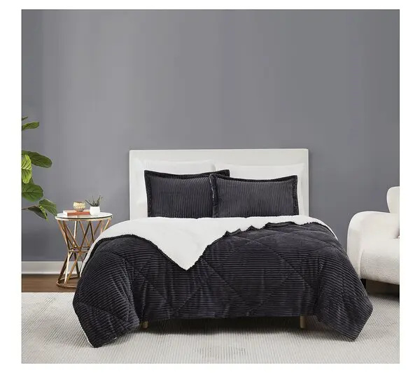 BROOKLYN LOOM Corduroy King 3 Piece Comforter S Et
