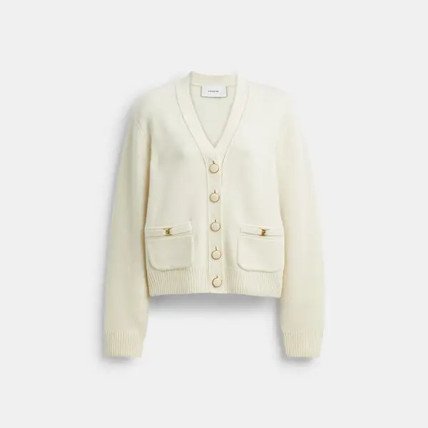 Coach Heritage C Cardigan - White