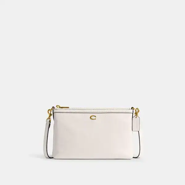 Coach Legacy Zip Top Crossbody Bag - Brass/Chalk | Editorialist