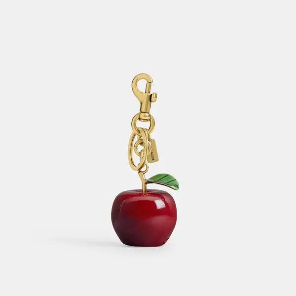 Coach Small Apple Bag Charm - Brass/multi