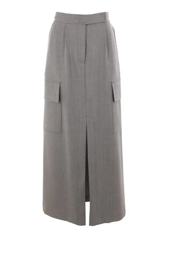 CRIDA MILANO Cargo Skirt - Granite