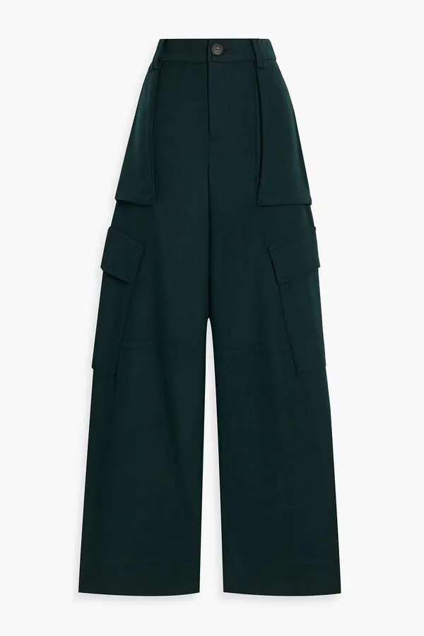 Vince Flannel Cargo Pants - Dark Green