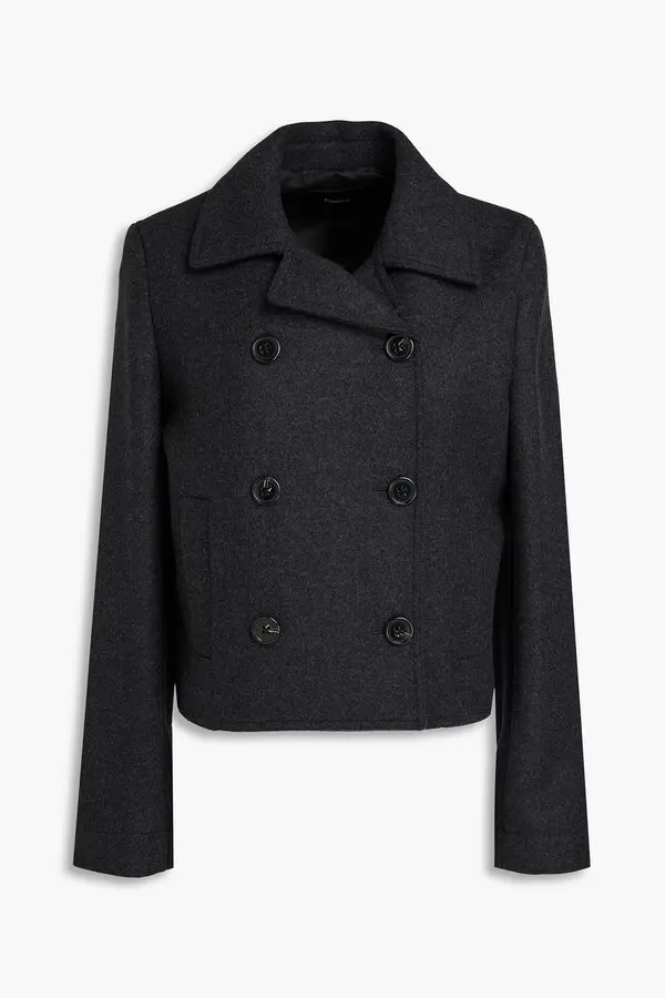 Theory Double-breasted Wool-blend Felt Coat