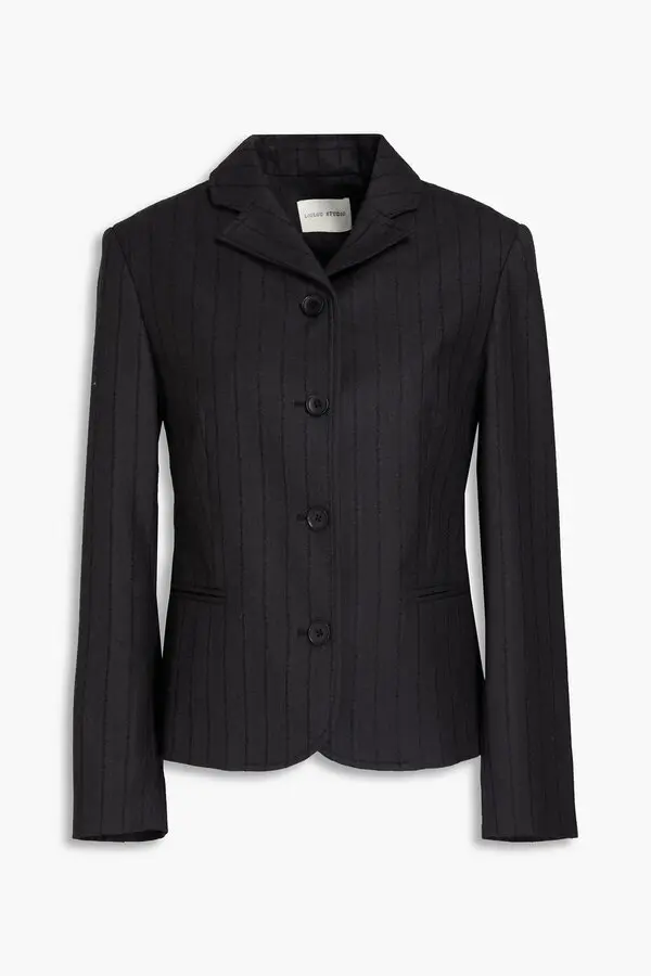 LOULOU STUDIO Furo Pinstriped Wool-twill Blazer