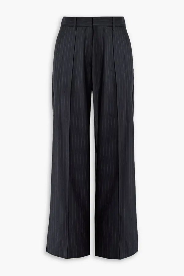 BEARE PARK Peony Pinstriped Wool-twill Pants