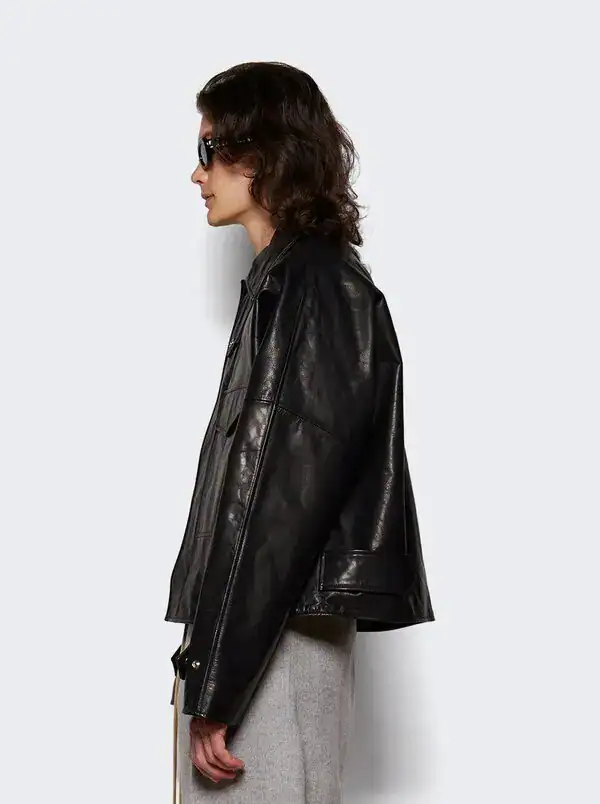 Entire Studios Cache Leather Jacket - Black | Editorialist