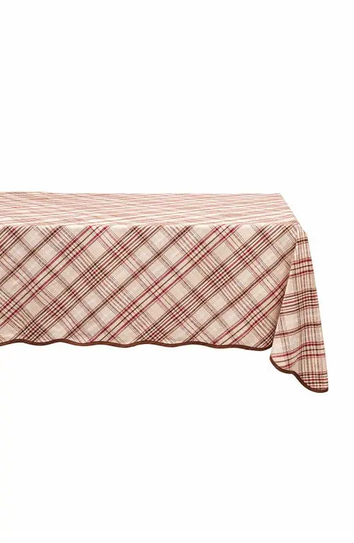 JULISKA Harvest Tartan Rectangular Tablecloth - Mulberry Brown