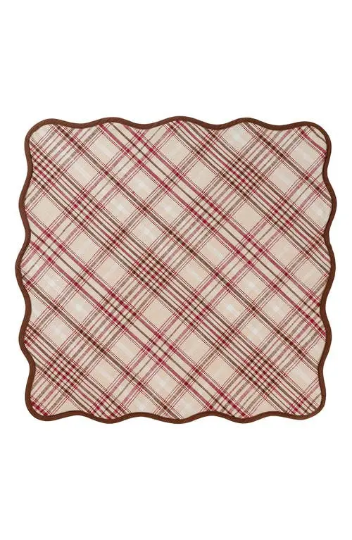 JULISKA Harvest Tartan Square Tablecloth - Mulberry Brown