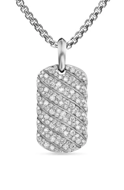 David Yurman Sculpted Cable Tag Pendant