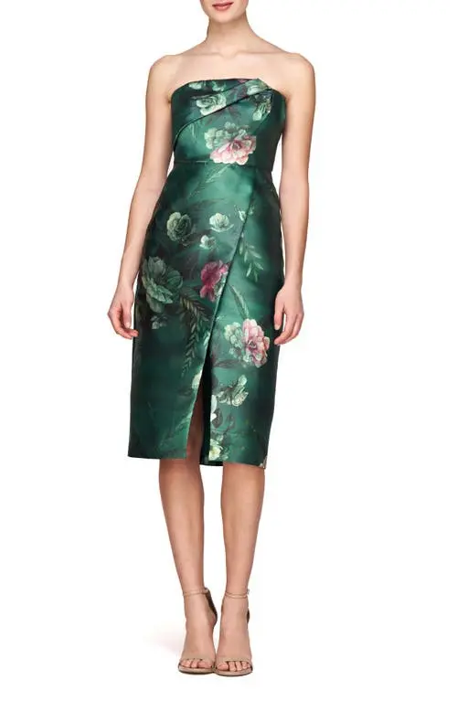 KAY UNGER Adeline Strapless Midi Dress